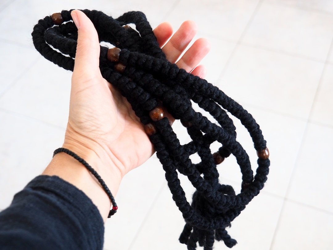 Thick 300 Knots Woolen Komboskini, Christian Orthodox Prayer Rope With ...