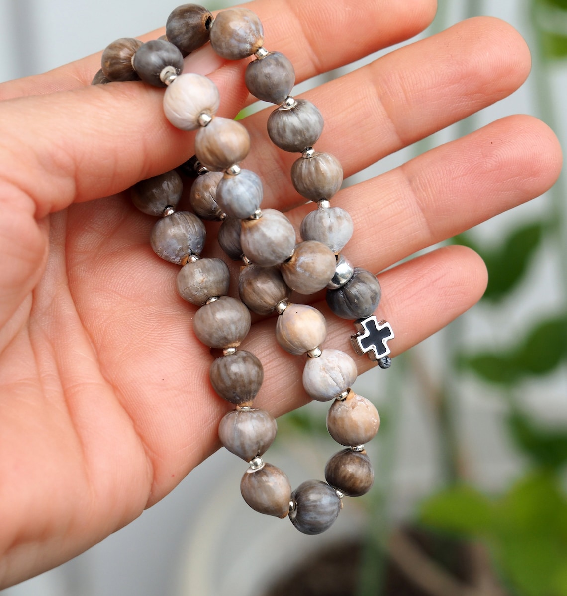 Job's Tears or Virgin Mary's Tears Prayer Beads, Orthodox Men's Women's ...