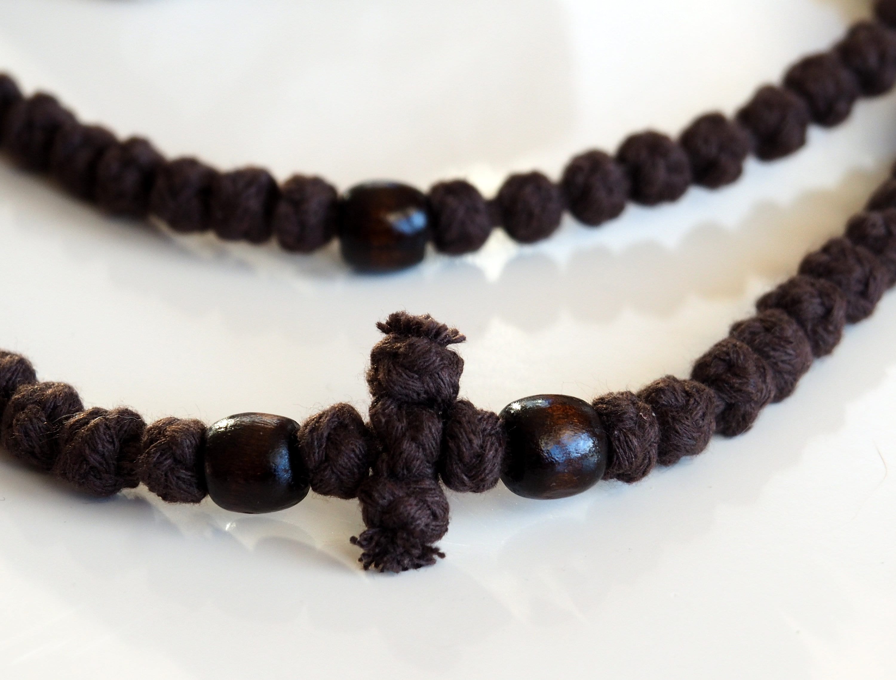 Thick Knots 100% Cotton Brown Komboskini, Semispaced Christian Orthodox ...