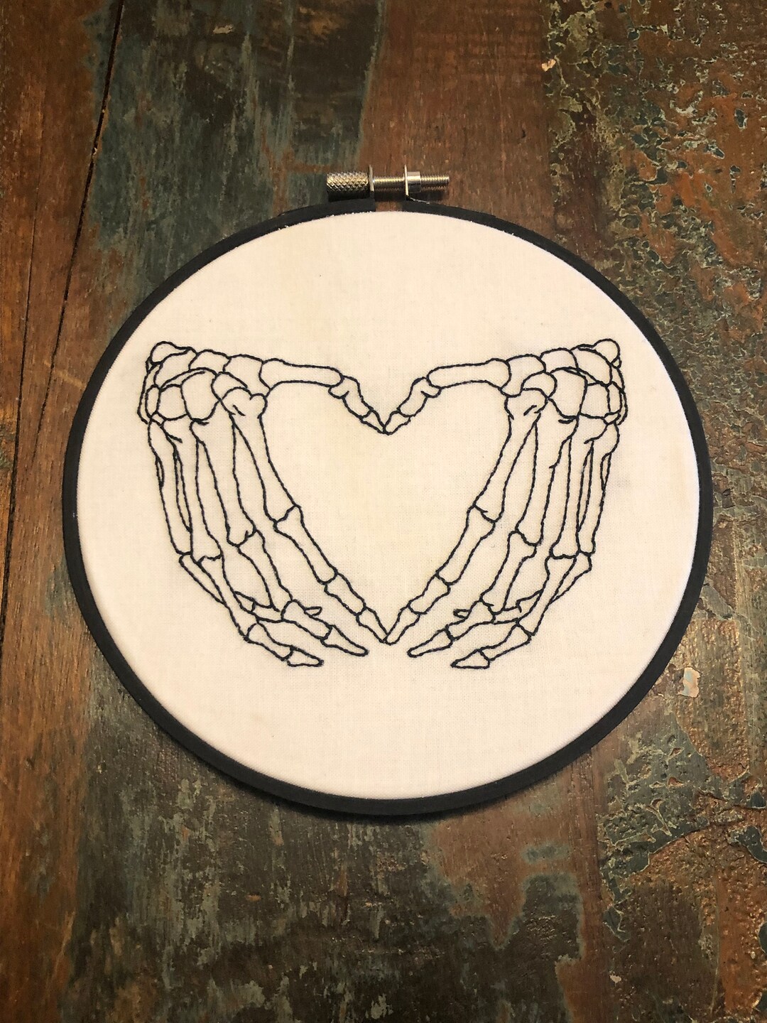 Skeleton Hand Embroidery - Etsy