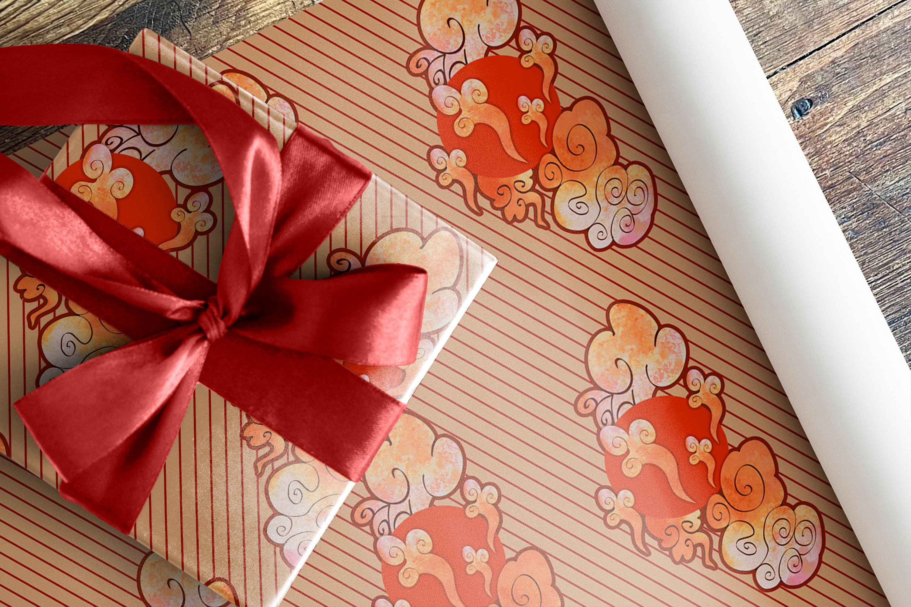 Chinese Clouds Wrapping Paper Wrapping Paper Roll/sheet Gift - Etsy UK