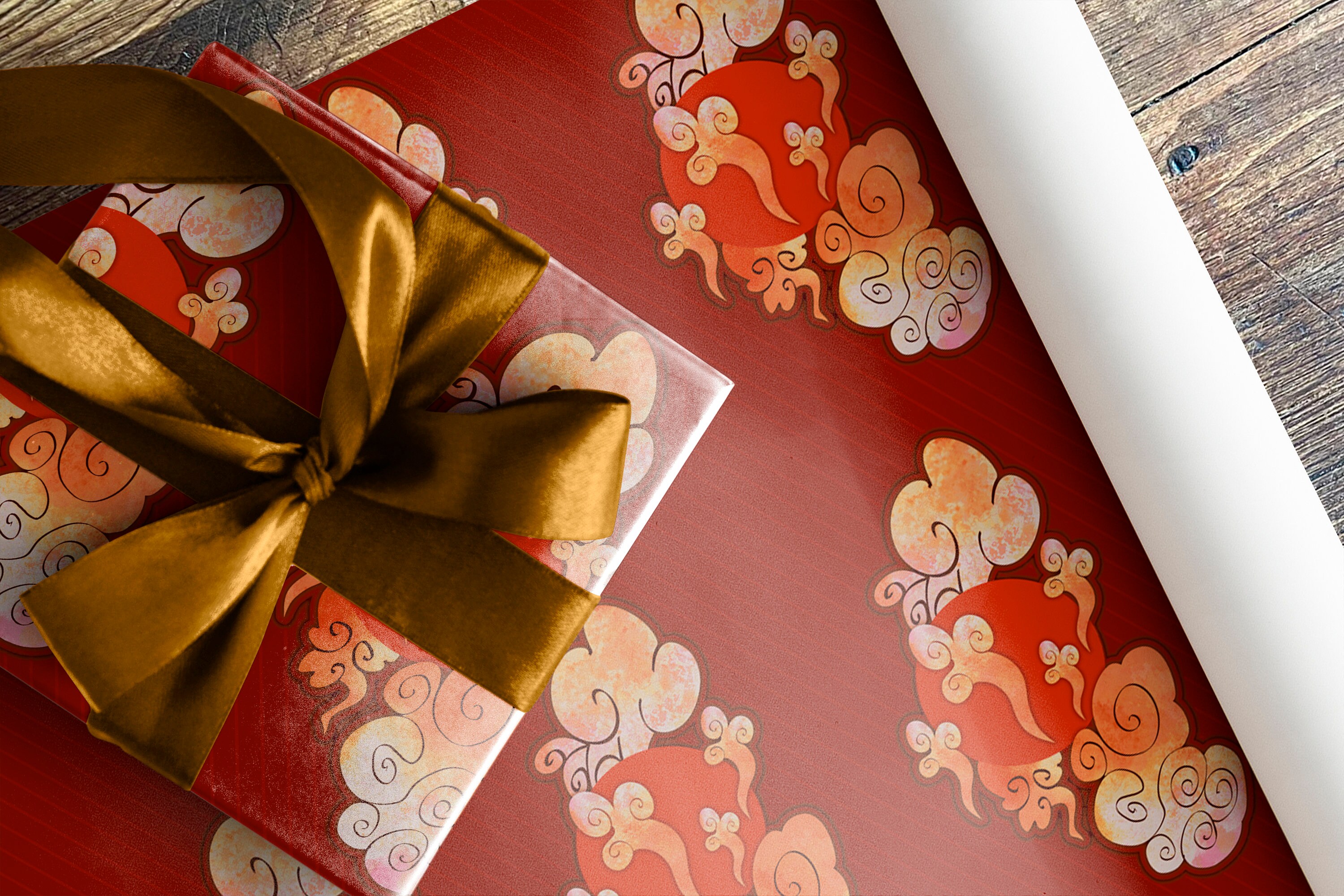 Chinese Clouds Wrapping Paper Wrapping Paper Roll/sheet Gift - Etsy UK