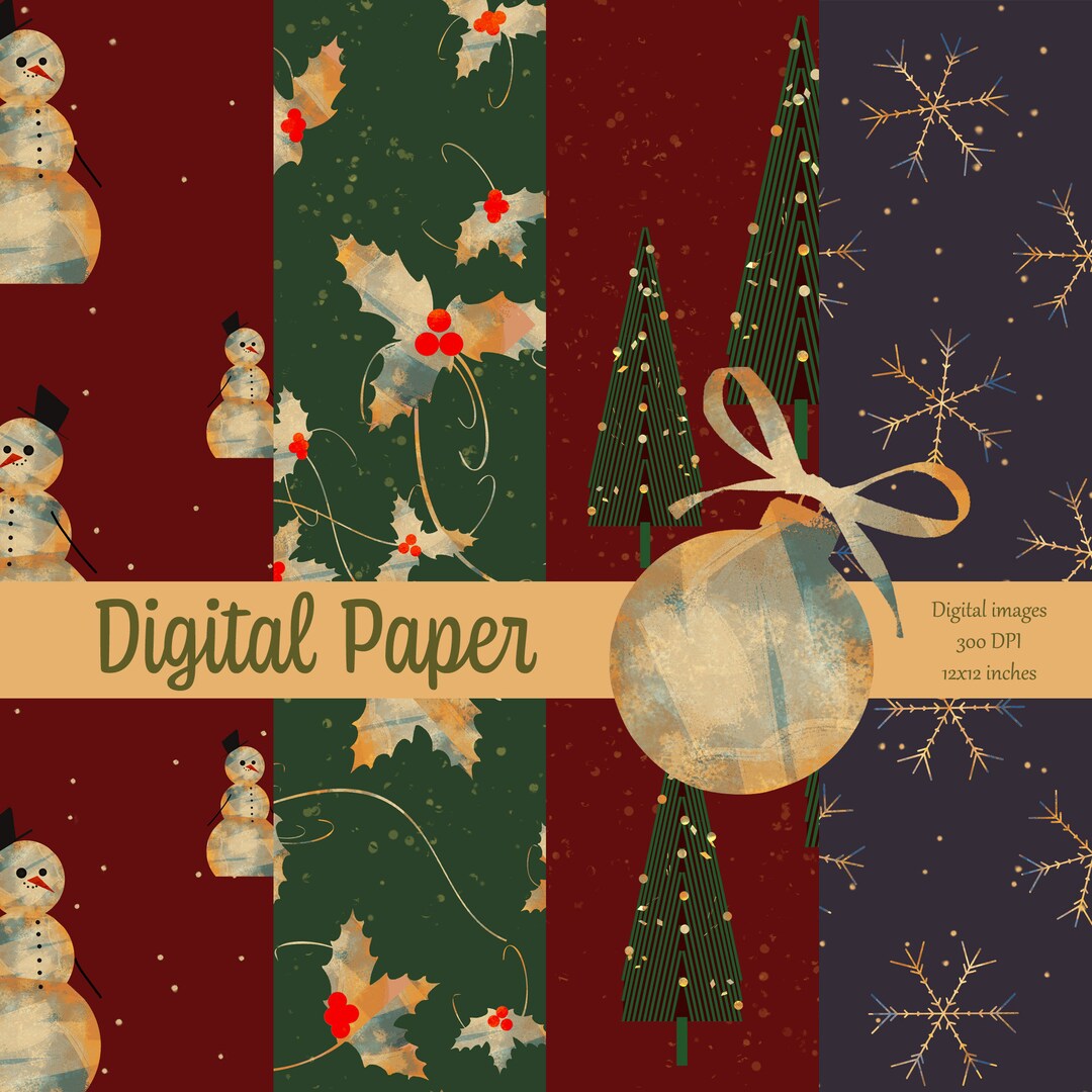 Digital Wrapping Paper Bundle, Printable Wrapping Paper Sheets, Gift ...