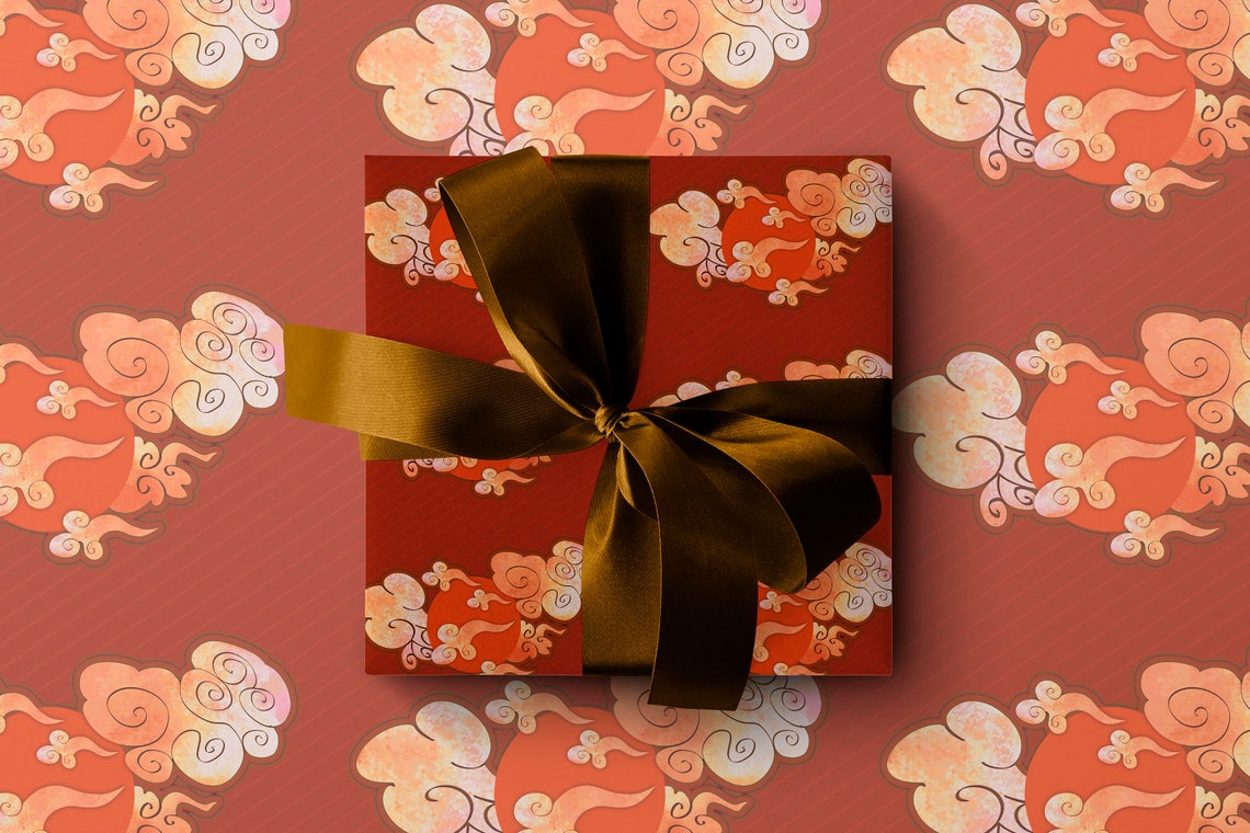 Chinese Clouds Wrapping Paper Wrapping Paper Roll/sheet Gift - Etsy UK