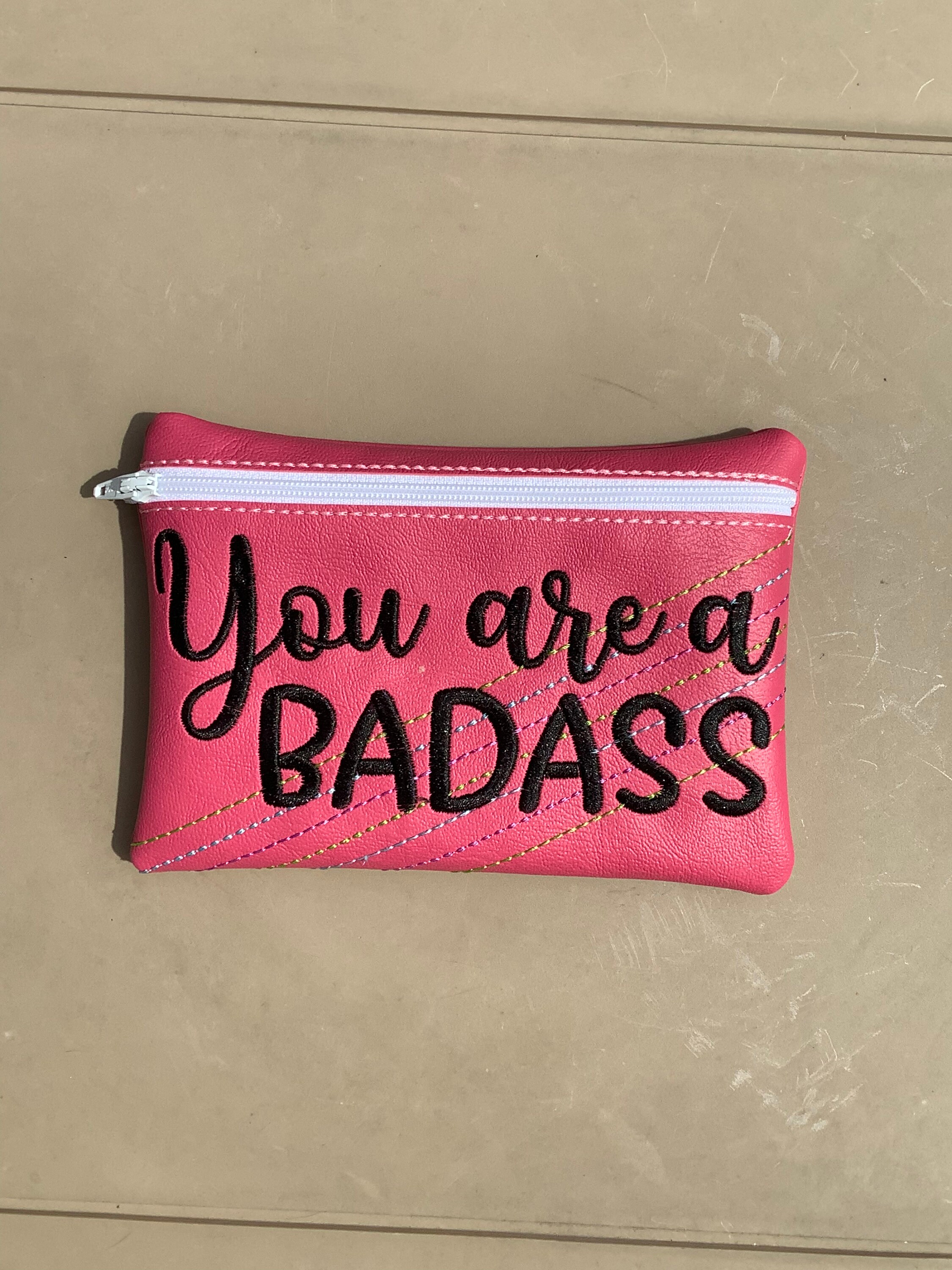 Machine Embroidered Vinyl Case Make-up Bag Stash Bag Bingo - Etsy