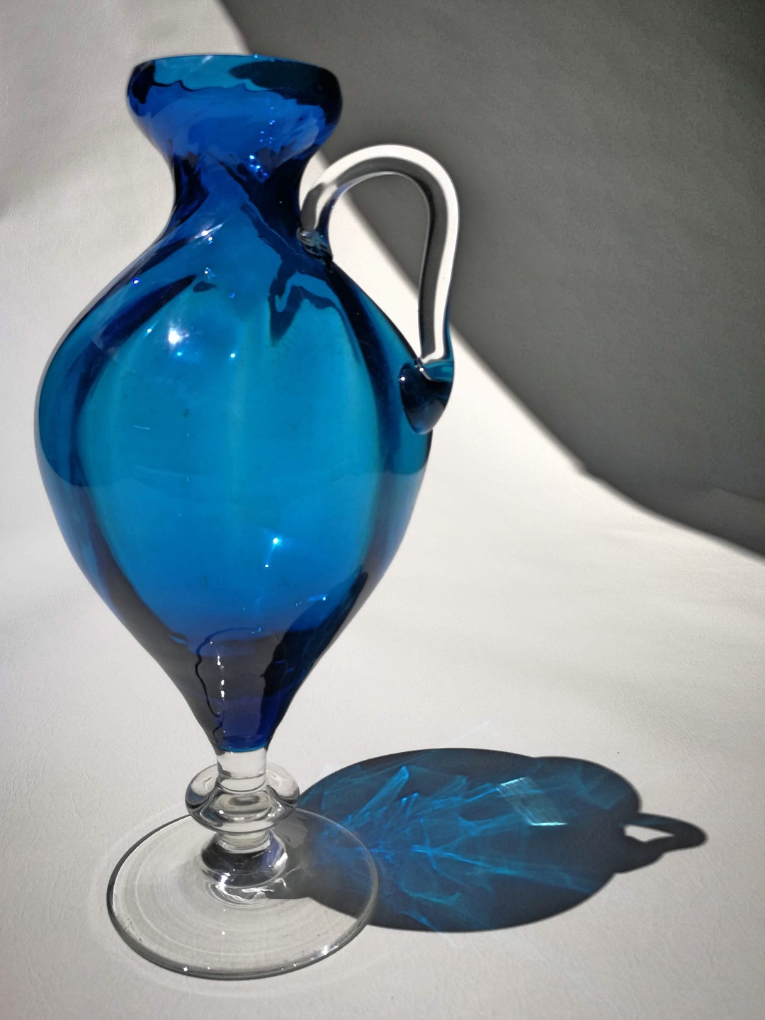Murano Deep Blue Art Glass Decanter JUG Italy by Archimede Seguso - Etsy
