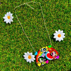 Jumbo Powerpuff Rainbow Band Necklace - the Powerpuff Girls Acrylic ...