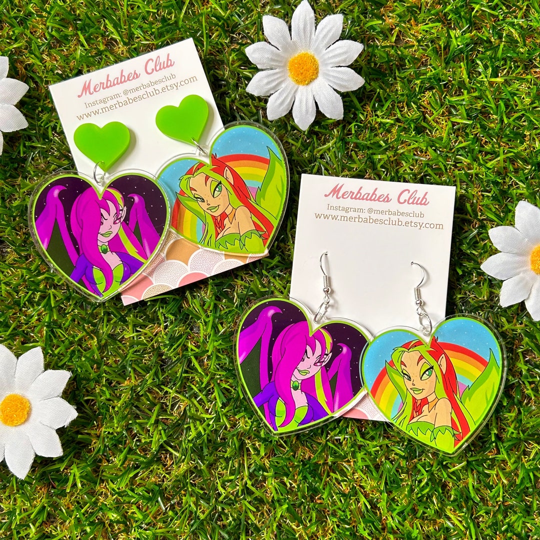 Jumbo Jhudora and Illusen Earrings or Clip on Earrings Neopets Faeries ...