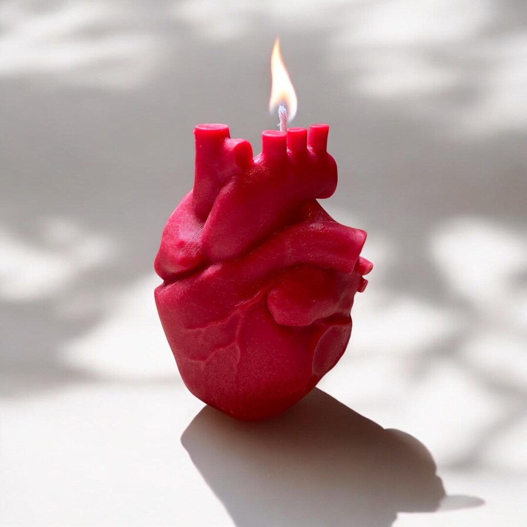 Anatomical Heart Organ Candle | Custom Hand-poured Soy Wax Gift for ...