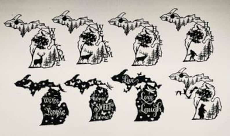 Michigan State Bundle DXF SVG for Plasma Cutting - Etsy