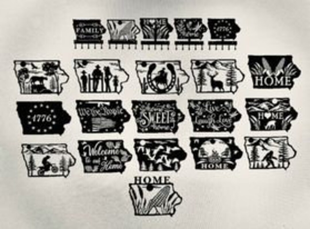 Iowa State Bundle for Plasma Cutting DXF Format - Etsy
