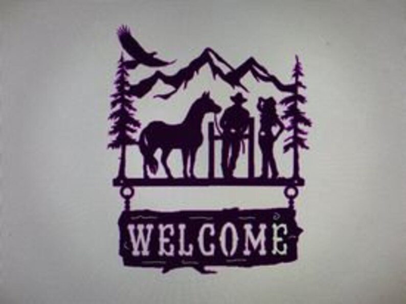 Western Welcome Sign Dxf for Plasma - Etsy