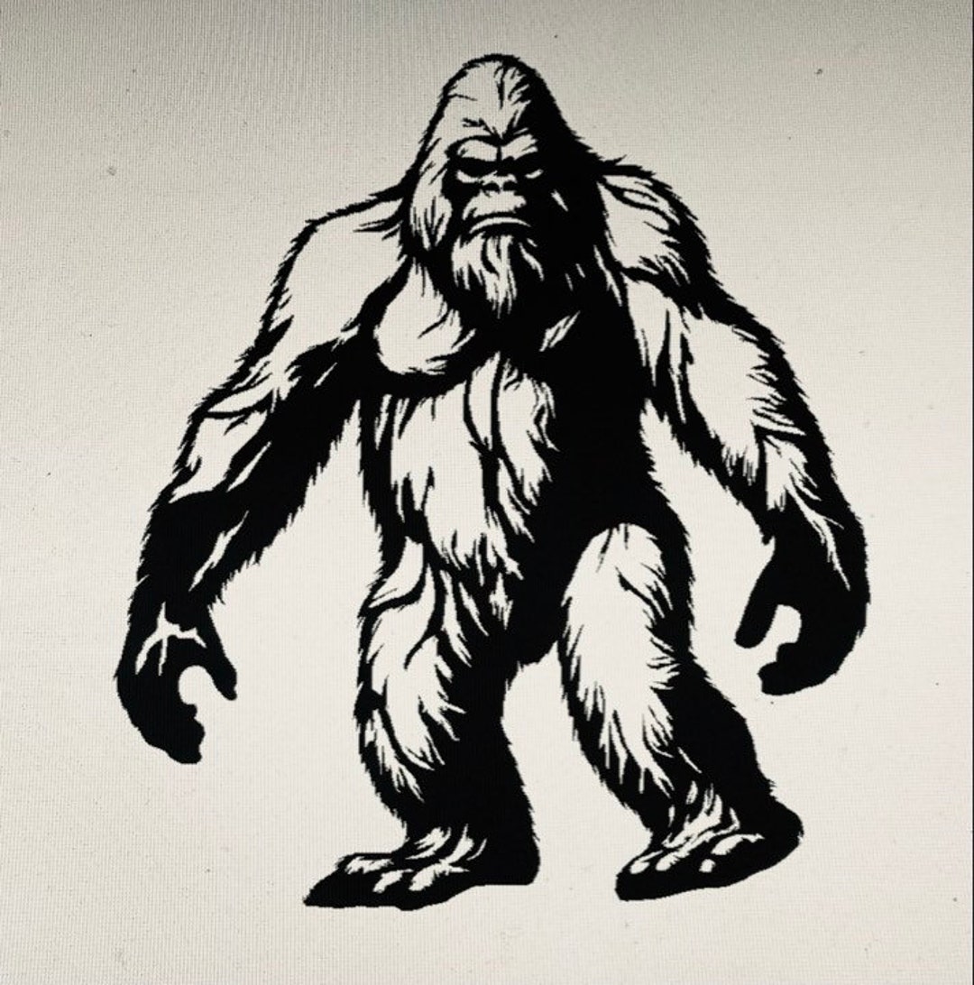 Bigfoot Front View Detailed. DXF SVG Cut Ready File - Etsy