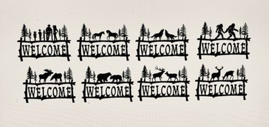 Welcome Stick Frame Signs Lovers Addition DXF SVG - Etsy