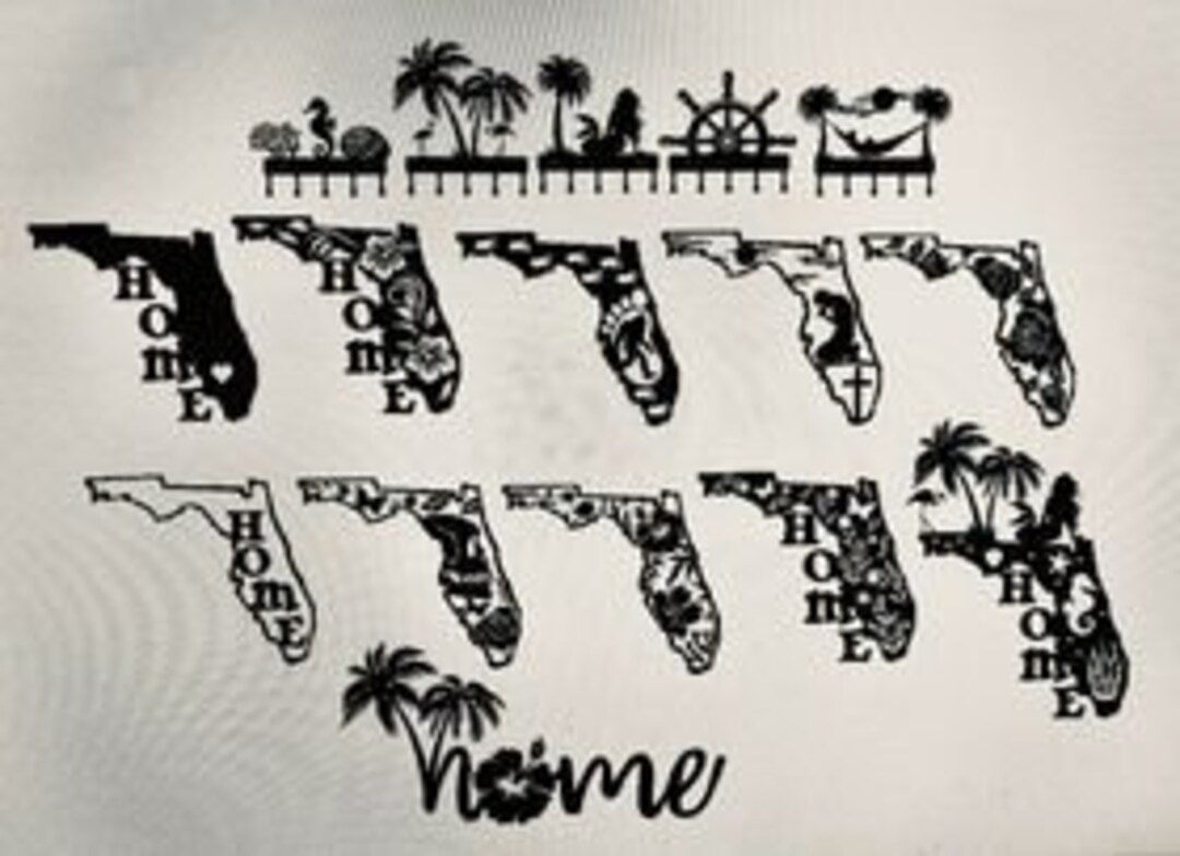 Florida State Bundle DXF Format for Plasma Cutting Tropical - Etsy
