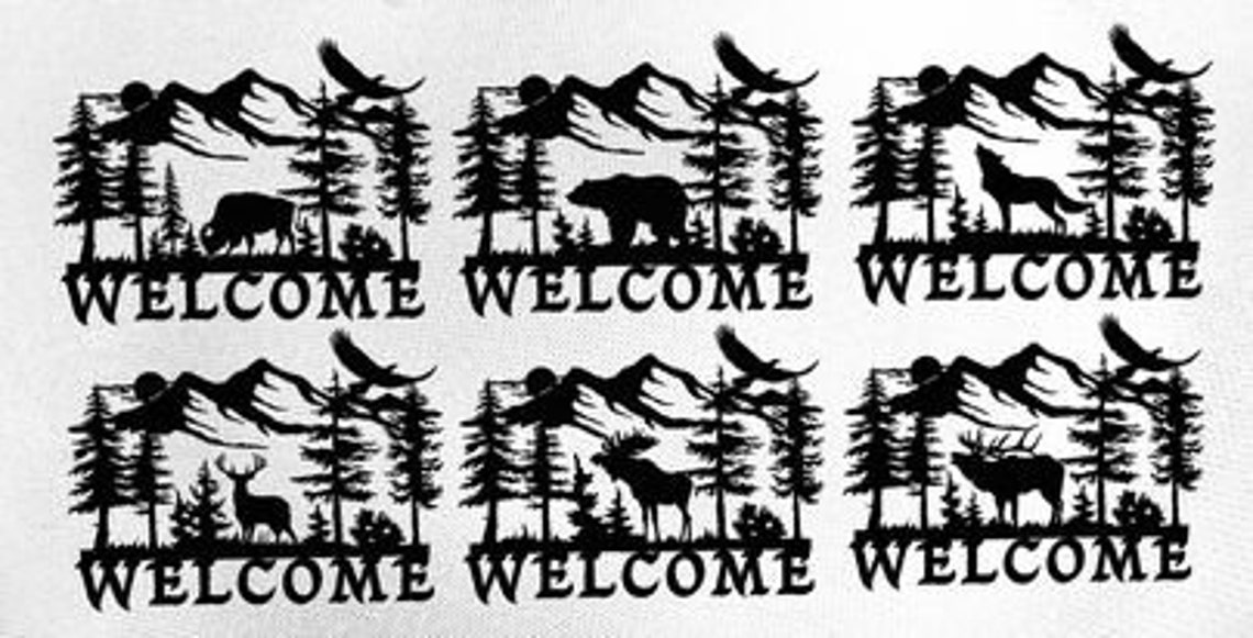 Welcome Signs Wildlife Nature Dxf Svg Plasma - Etsy