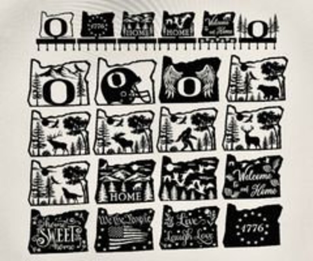 Oregon State Bundle 16 Wall Art Options 6 Keychain Holders . for Your ...