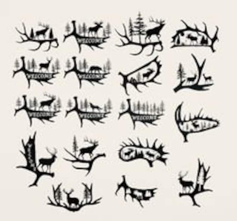 Antler Wildlife Bundle Dxf Plasma DXF SVG - Etsy