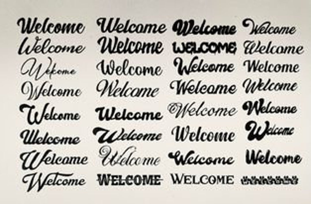 32 Welcome Fonts DXF SVG Nice to Have !! - Etsy