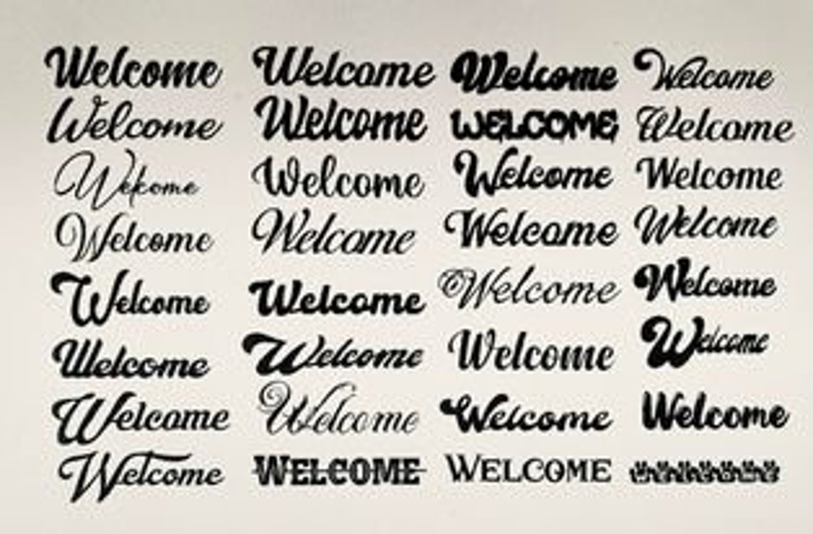 32 Welcome Fonts DXF SVG Nice to Have !! - Etsy