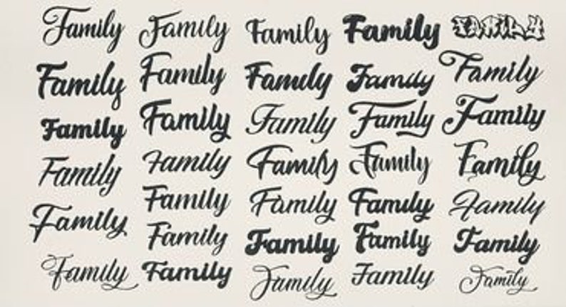 35 Family Script Signs. DXF SVG One Piece Very Handy - Etsy