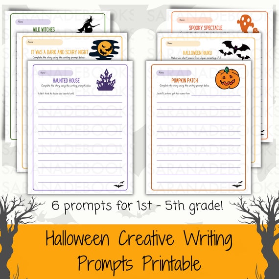 Halloween Creative Writing Printables for Teachers Guided - Etsy