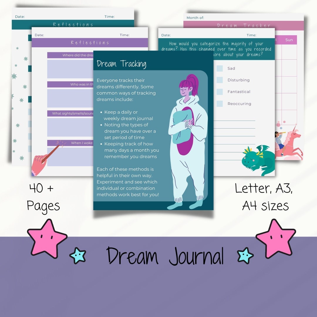 Dream Journal, Printable Dream Recorder, Dreams Printable, Dream ...