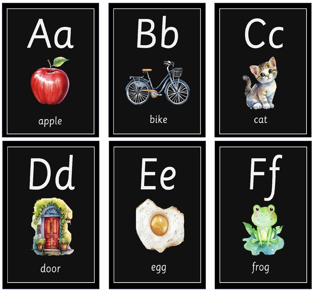 Alphabet Cards A-Z - Etsy UK