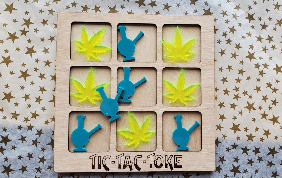 Tic Tac Toke Wooden Tic Tac Toe Game Table Top Games - Etsy