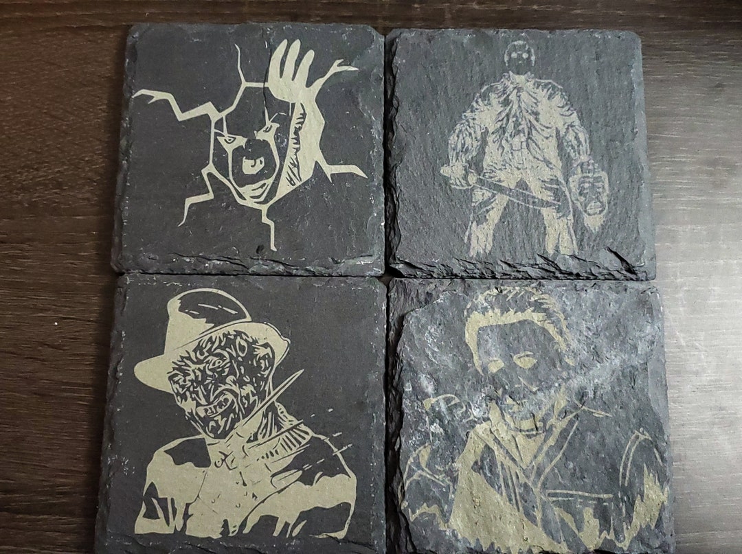Horror Slate Coasters Halloween Coasters Pennywise Jason Freddy Michael ...