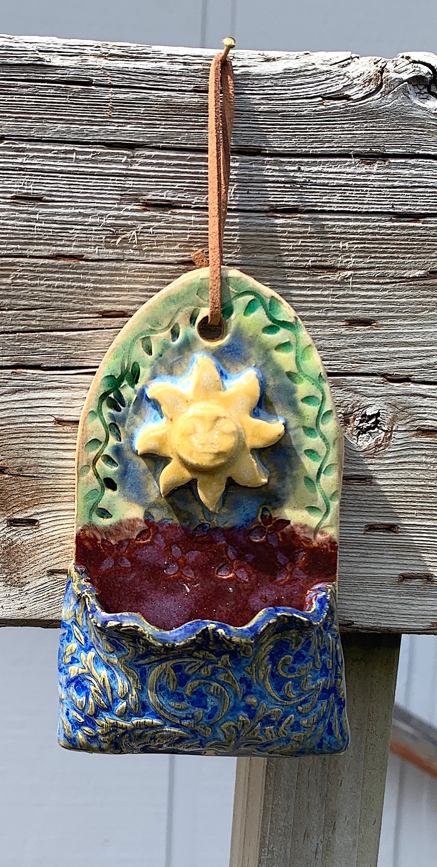 Tiny Wall Pocket With Sunshine 5 Inches Tall - Etsy