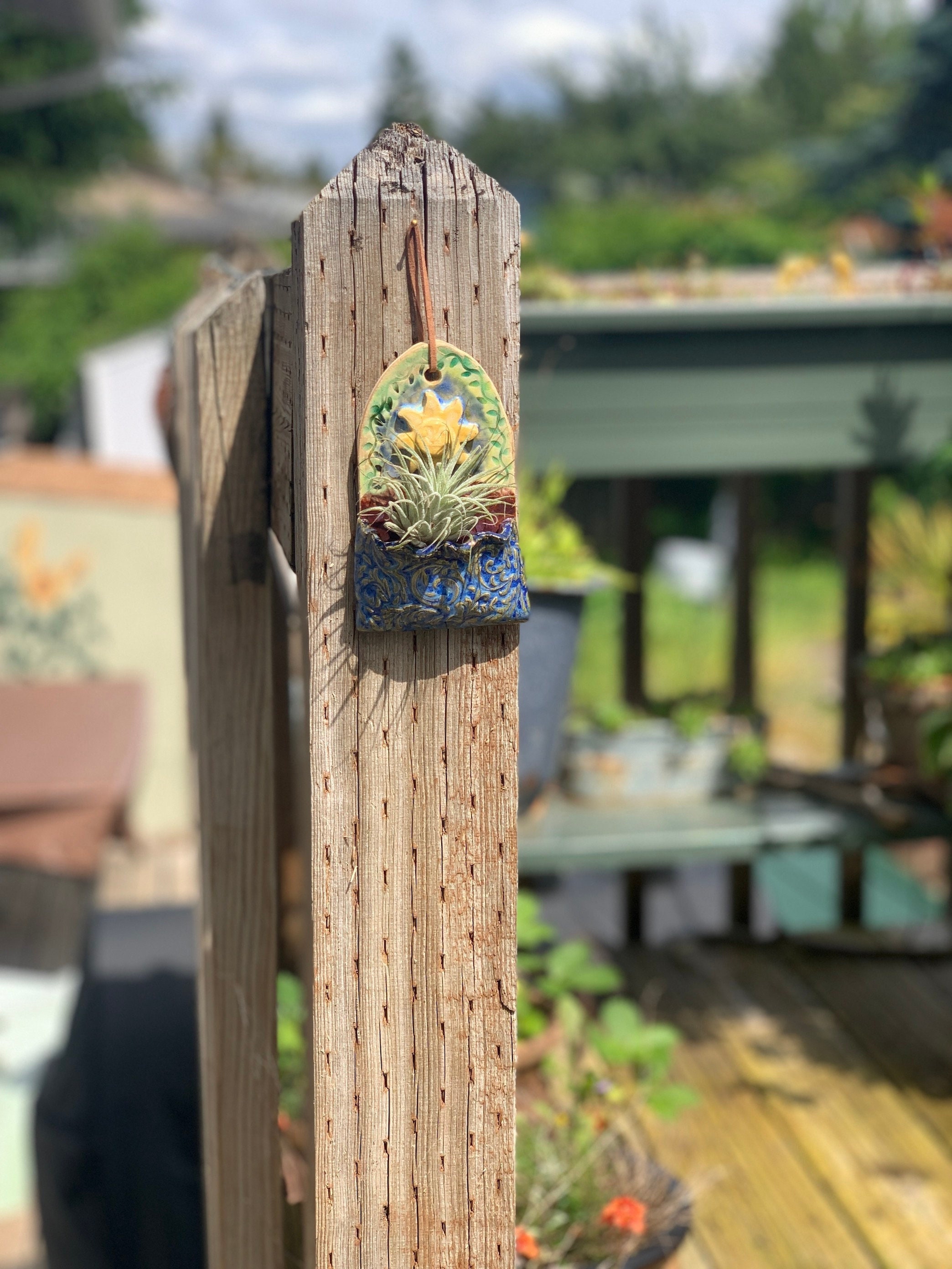 Tiny Wall Pocket With Sunshine 5 Inches Tall - Etsy