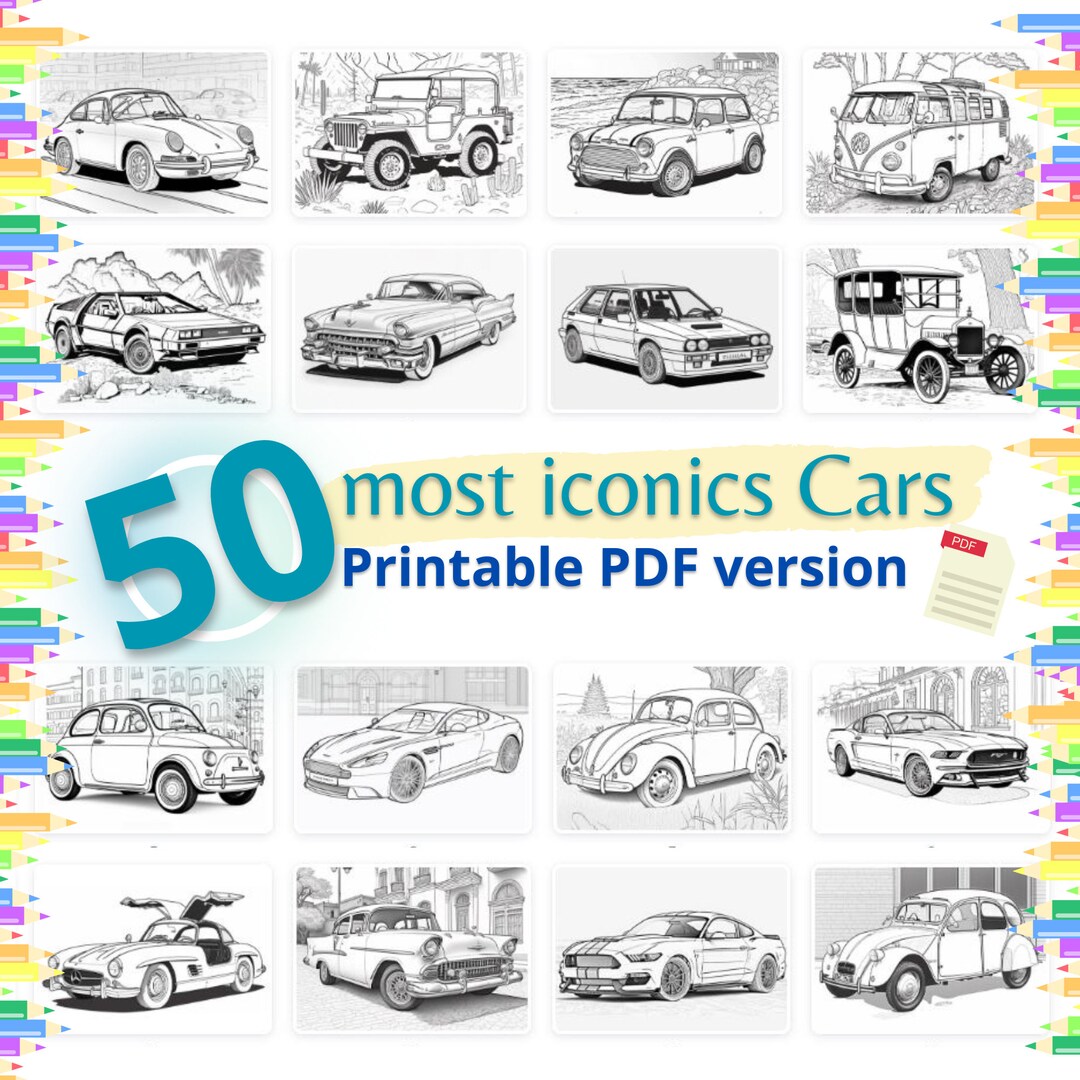 Coloring Pages - Coloring Pages / 50 Most Iconics Cars - 50 Most ...