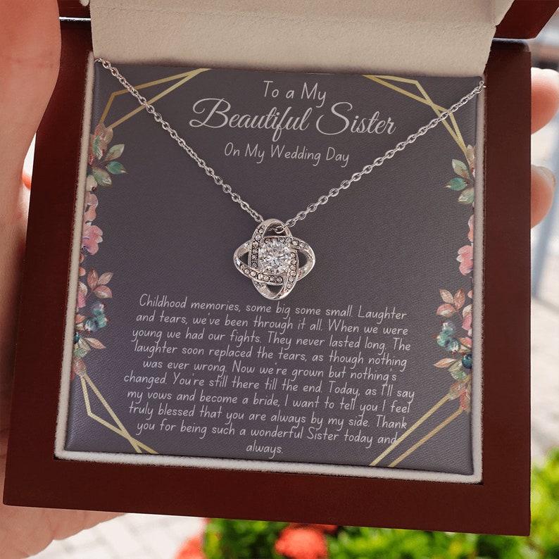 Sister Wedding Gift From Bride, Sister of the Bride Necklace, Sister ...