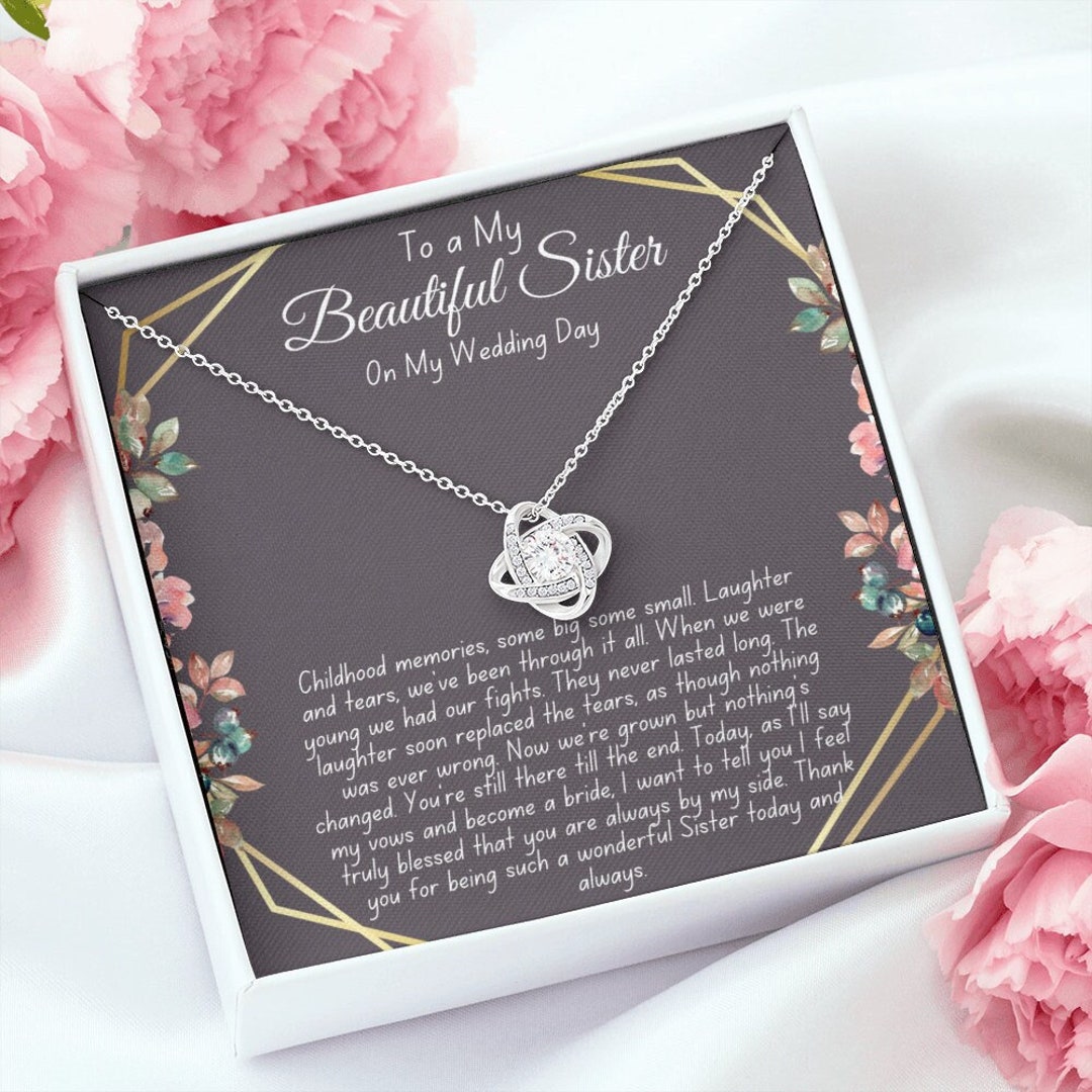 Sister Wedding Gift From Bride, Sister of the Bride Necklace, Sister ...