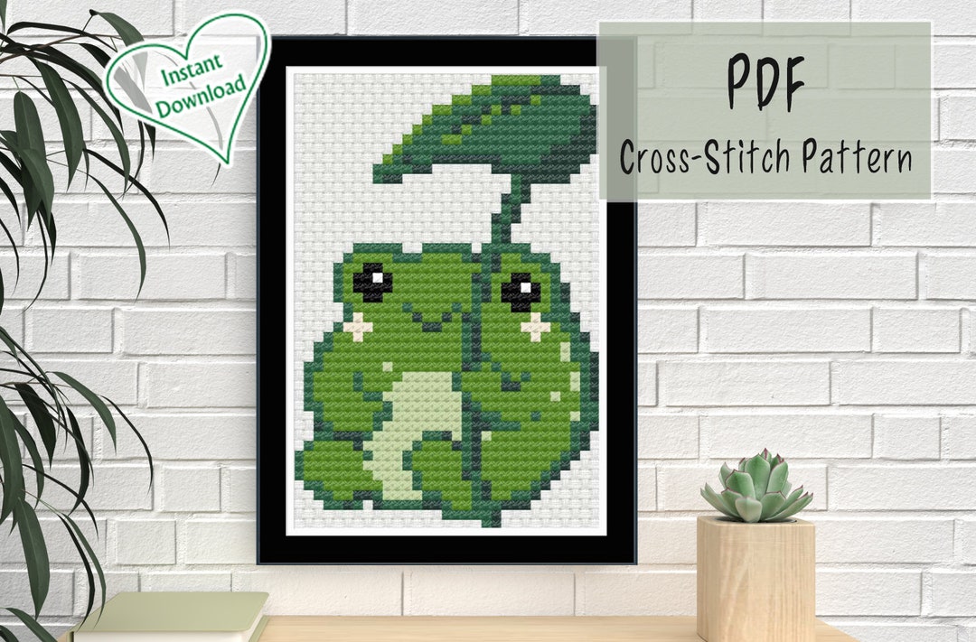 Cute Frog Cross Stitch Pattern, Small Cute Embroidery Pattern, PDF ...