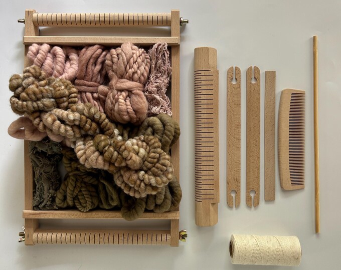 Table Top Weaving Loom Made in Japan & Small Fiber Pack, Weaving Loom ...