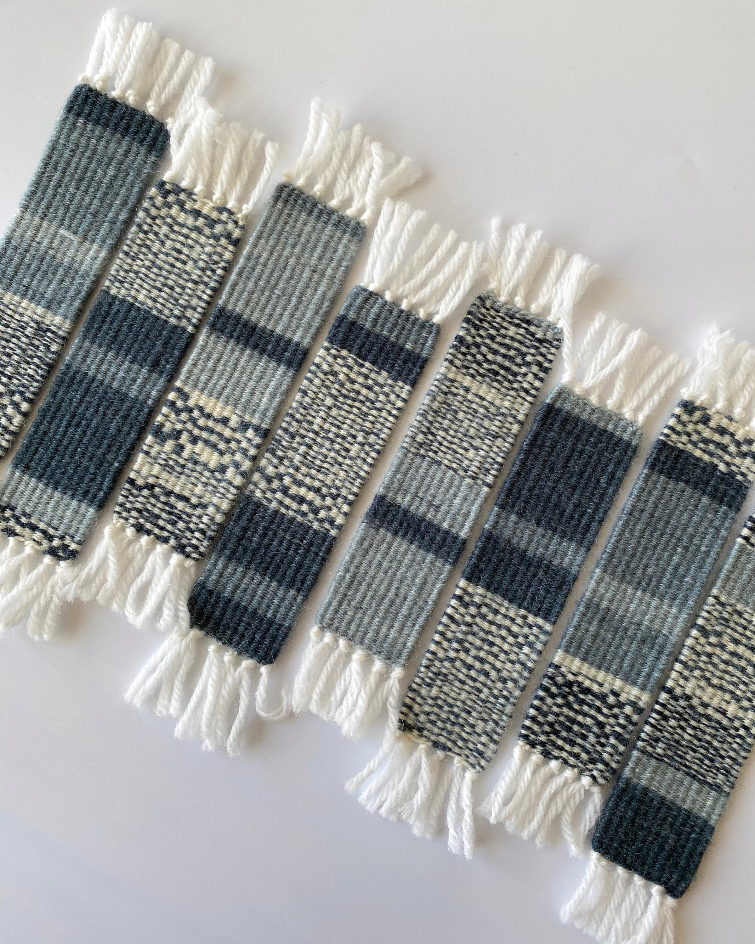 One-of-a-kind Hand Woven Bookmark for Paper Book Readers, Blue and ...