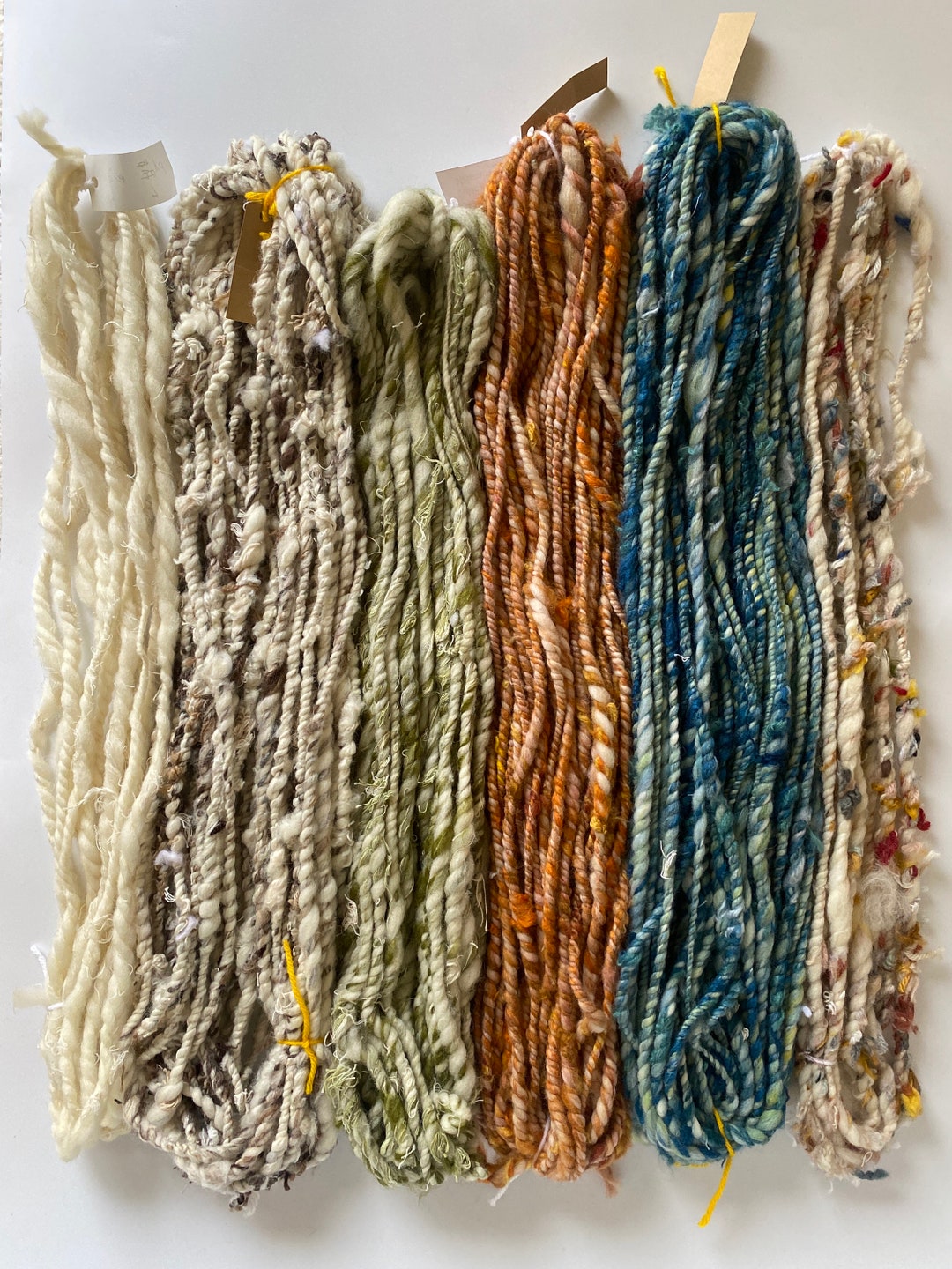 Thick and Thin Yarn, 2yd Segments, Hand Dyed Yarn Bulky, Handspun Art ...