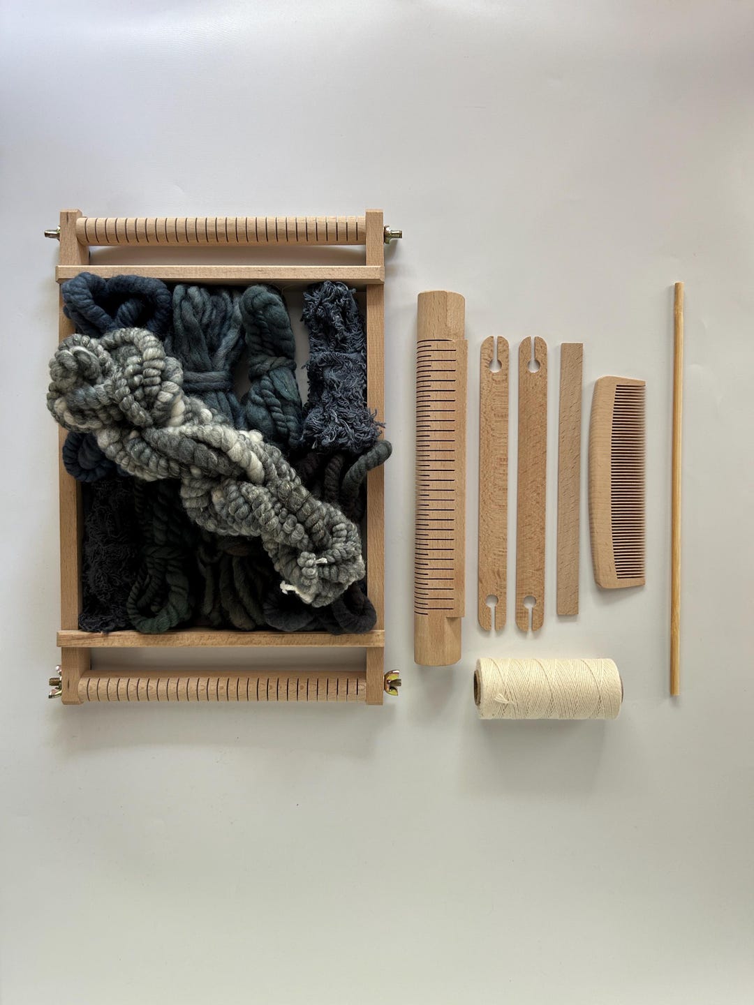 Table Top Weaving Loom Made in Japan & Small Fiber Pack, Weaving Loom ...