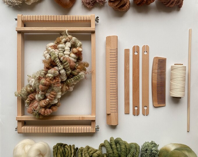 Table Top Weaving Loom Made in Japan & Fiber Pack, Weaving Loom and ...