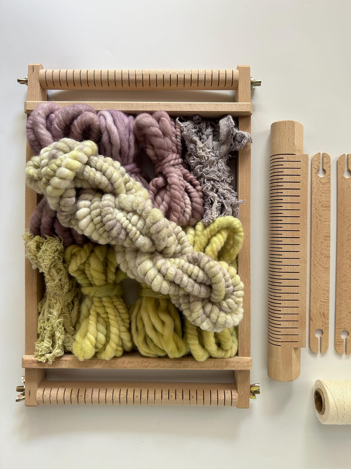 Table Top Weaving Loom Made in Japan & Small Fiber Pack, Weaving Loom ...