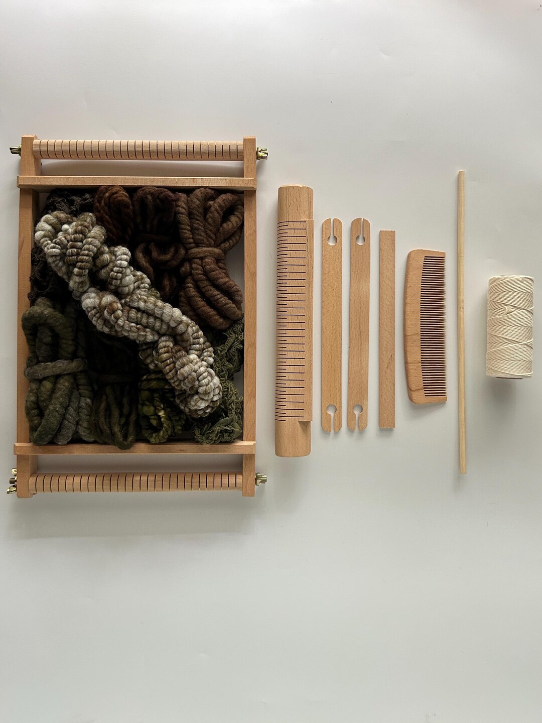 Table Top Weaving Loom Made in Japan & Small Fiber Pack, Weaving Loom ...