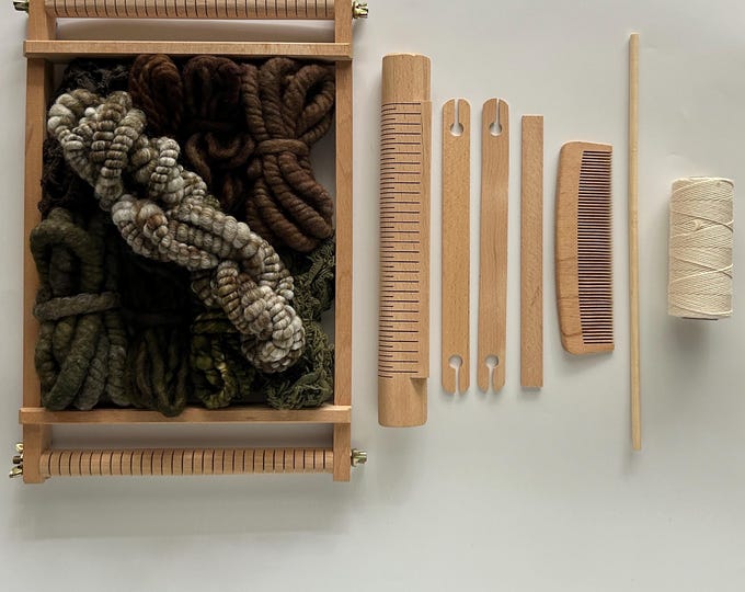 Table Top Weaving Loom Made in Japan & Small Fiber Pack, Weaving Loom ...