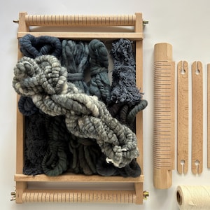 Table Top Weaving Loom Made in Japan & Small Fiber Pack, Weaving Loom ...