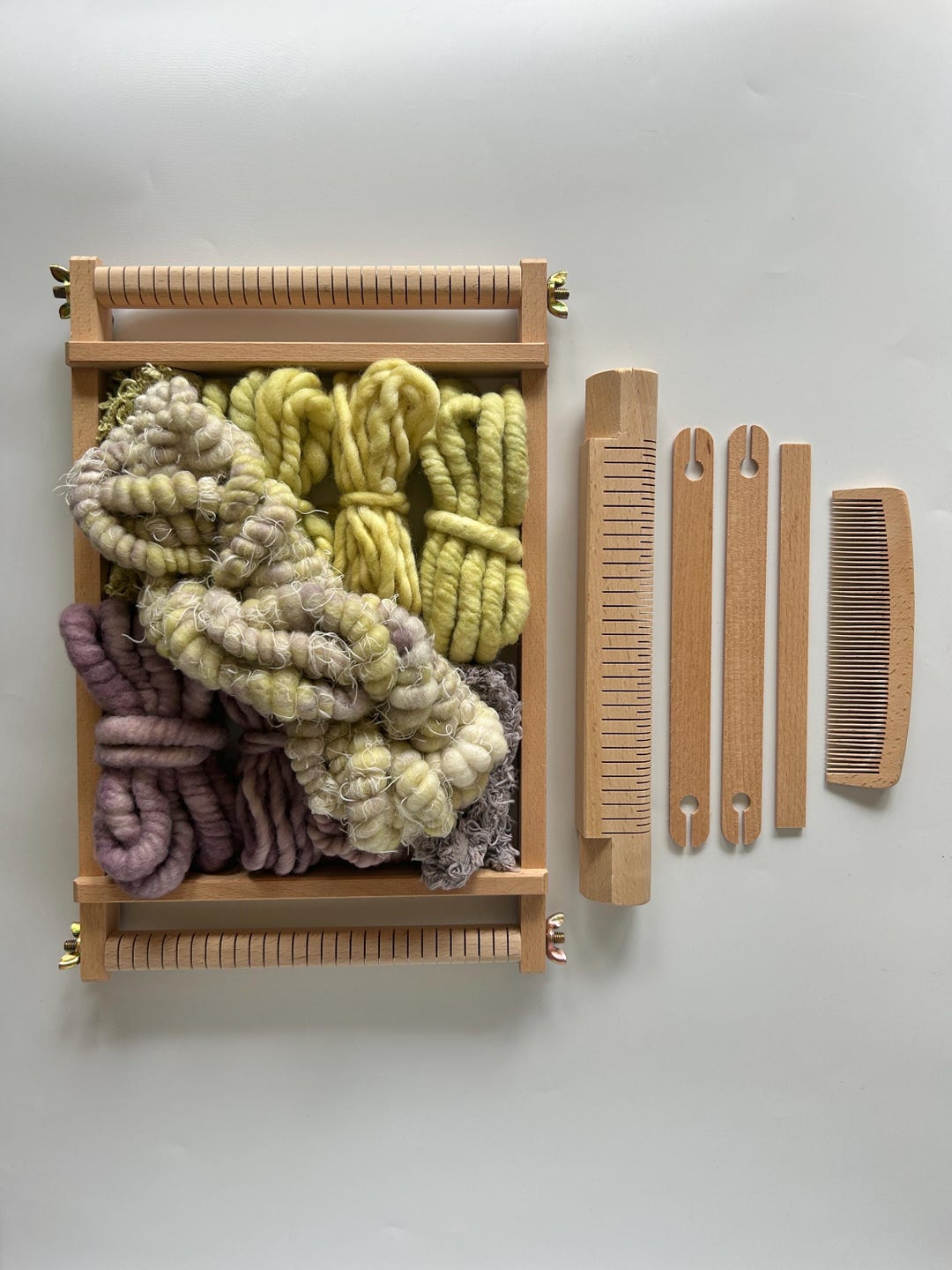Table Top Weaving Loom Made in Japan & Small Fiber Pack, Weaving Loom ...
