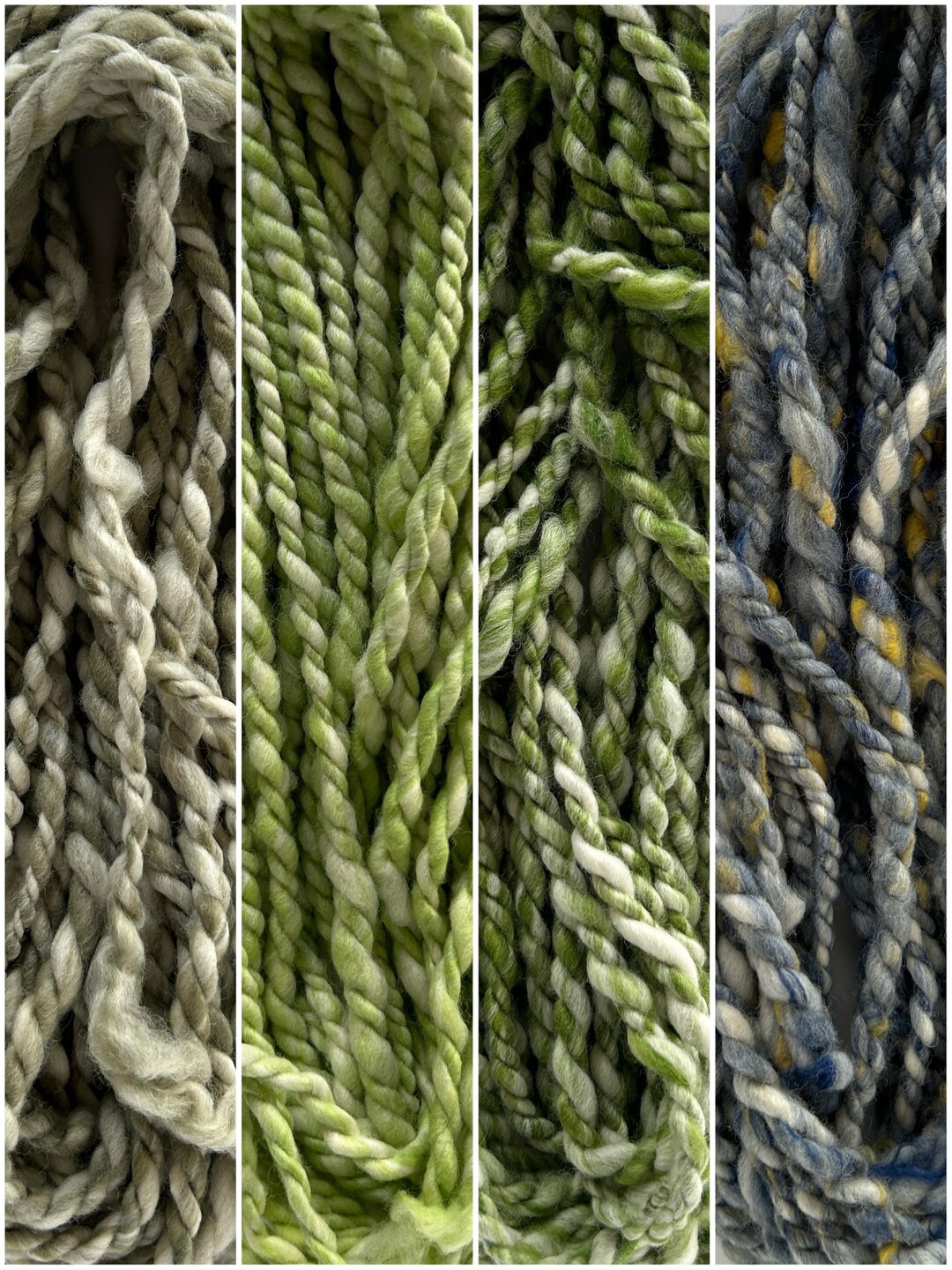Thick and Thin Yarn, 4yd Segments, Hand Dyed Yarn Bulky, Handspun Art ...