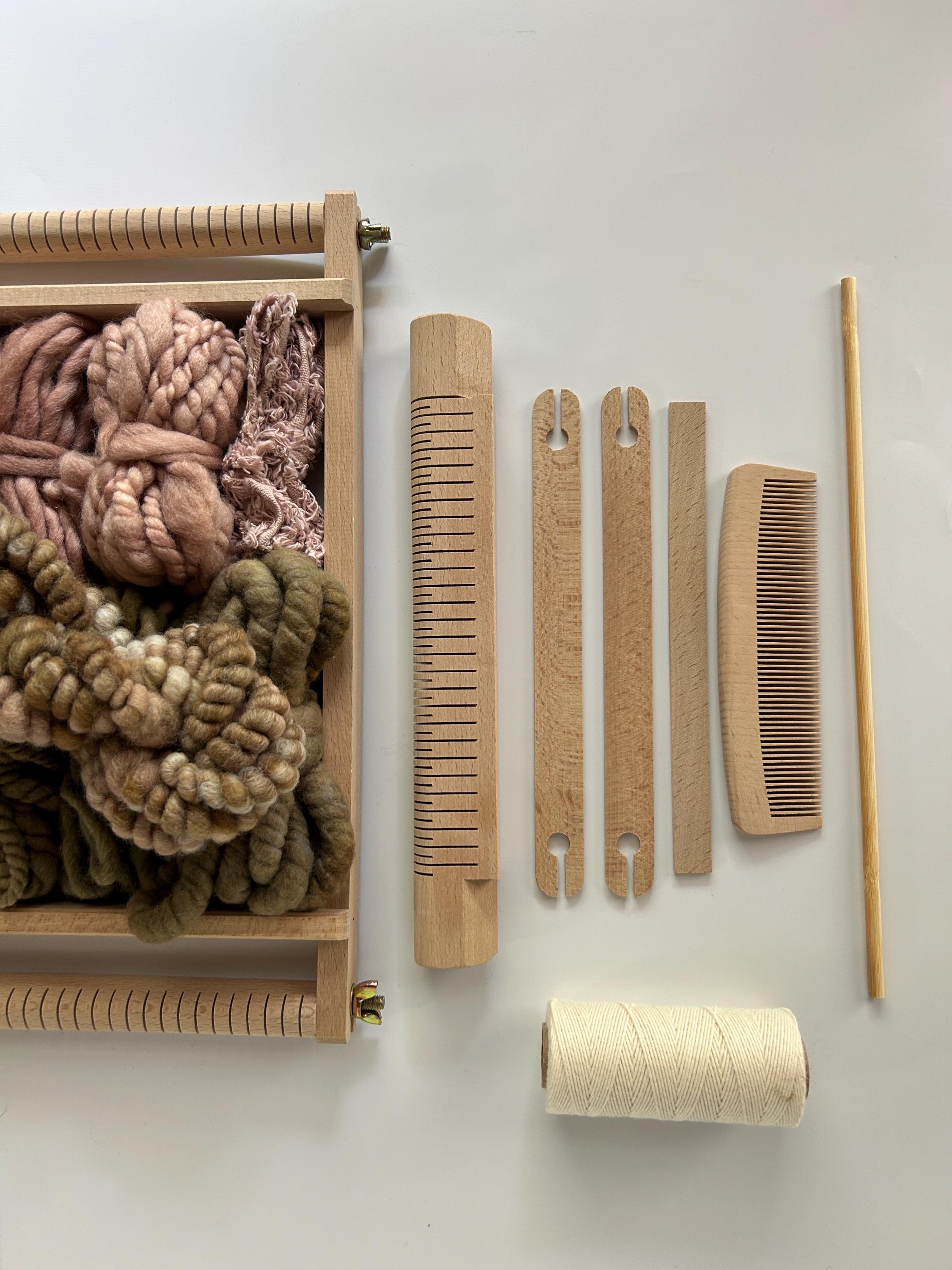 Table Top Weaving Loom Made in Japan & Small Fiber Pack, Weaving Loom ...