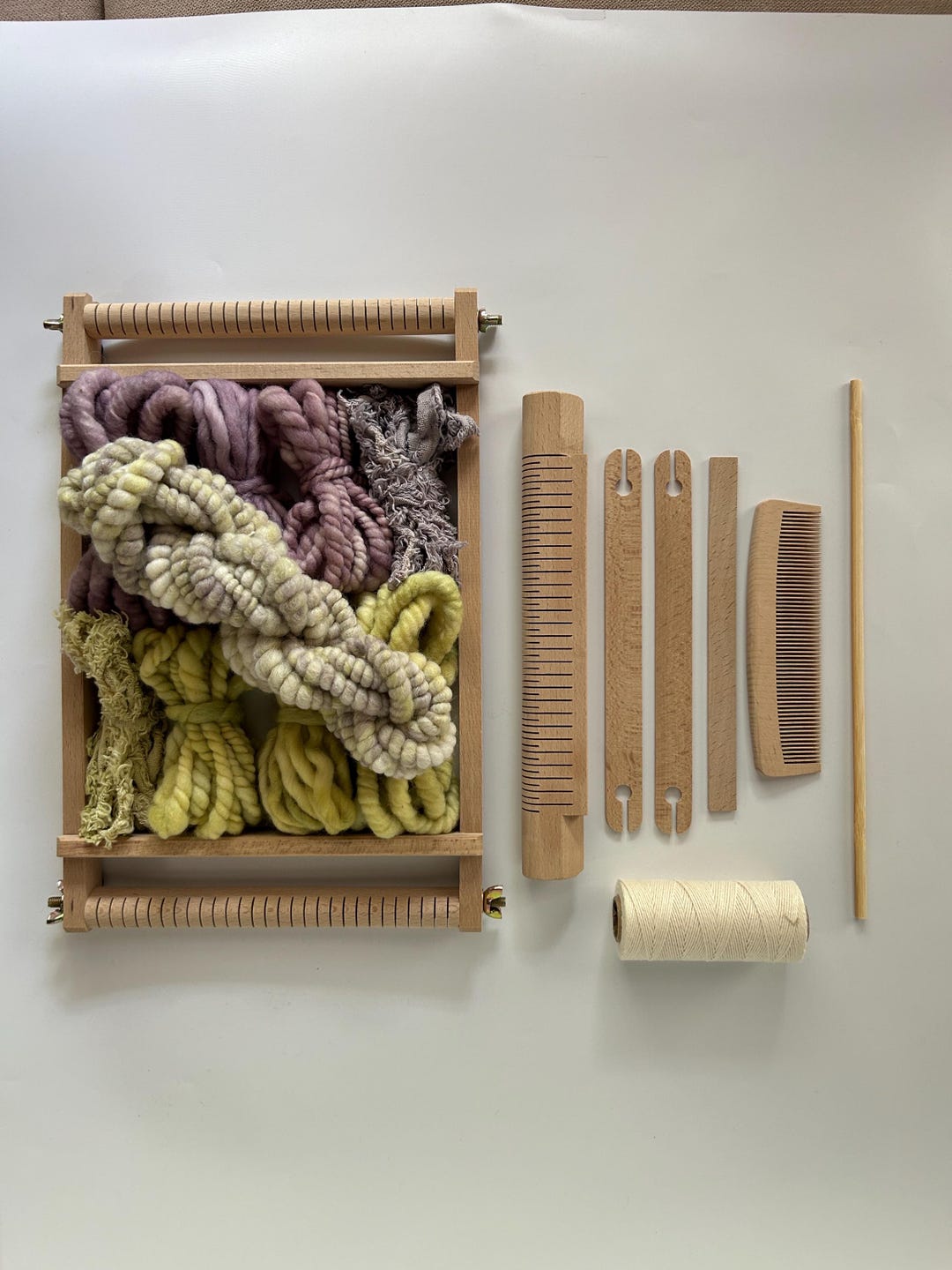 Table Top Weaving Loom Made in Japan & Small Fiber Pack, Weaving Loom ...