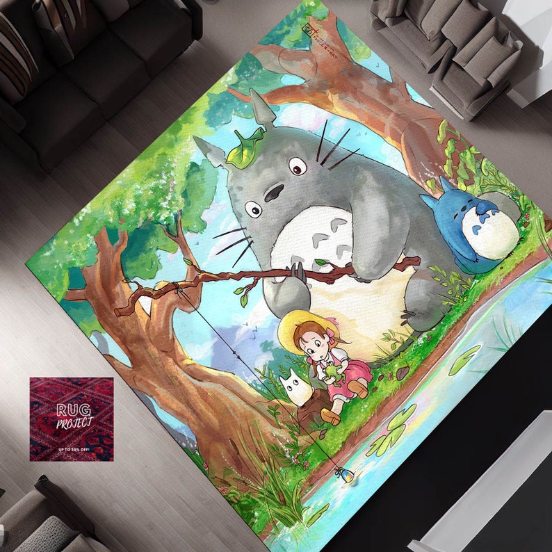Studio Ghibli Rug, Kiki Rug, Abstract Picture Rugs, Minimalist Rug ...